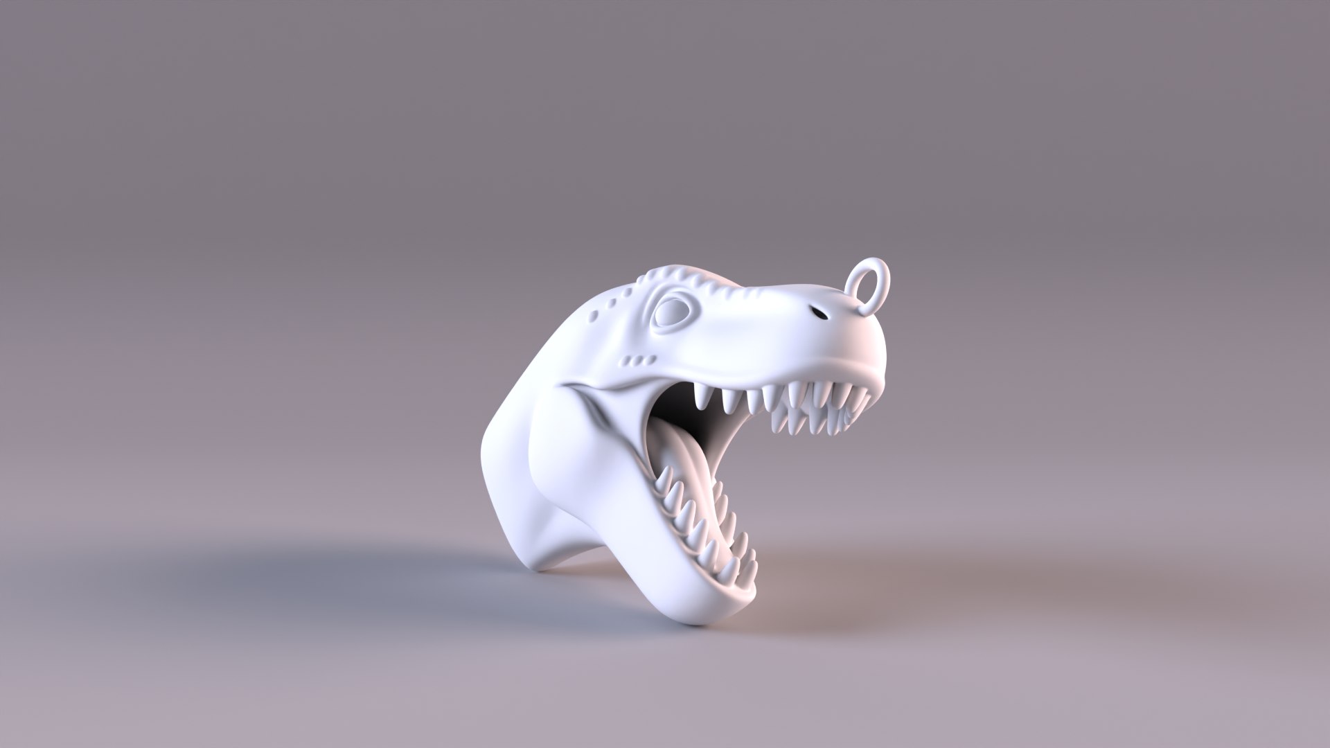 Dinosaur Head Keychain Fierce 3D STL File For Prehistoric Lovers ...