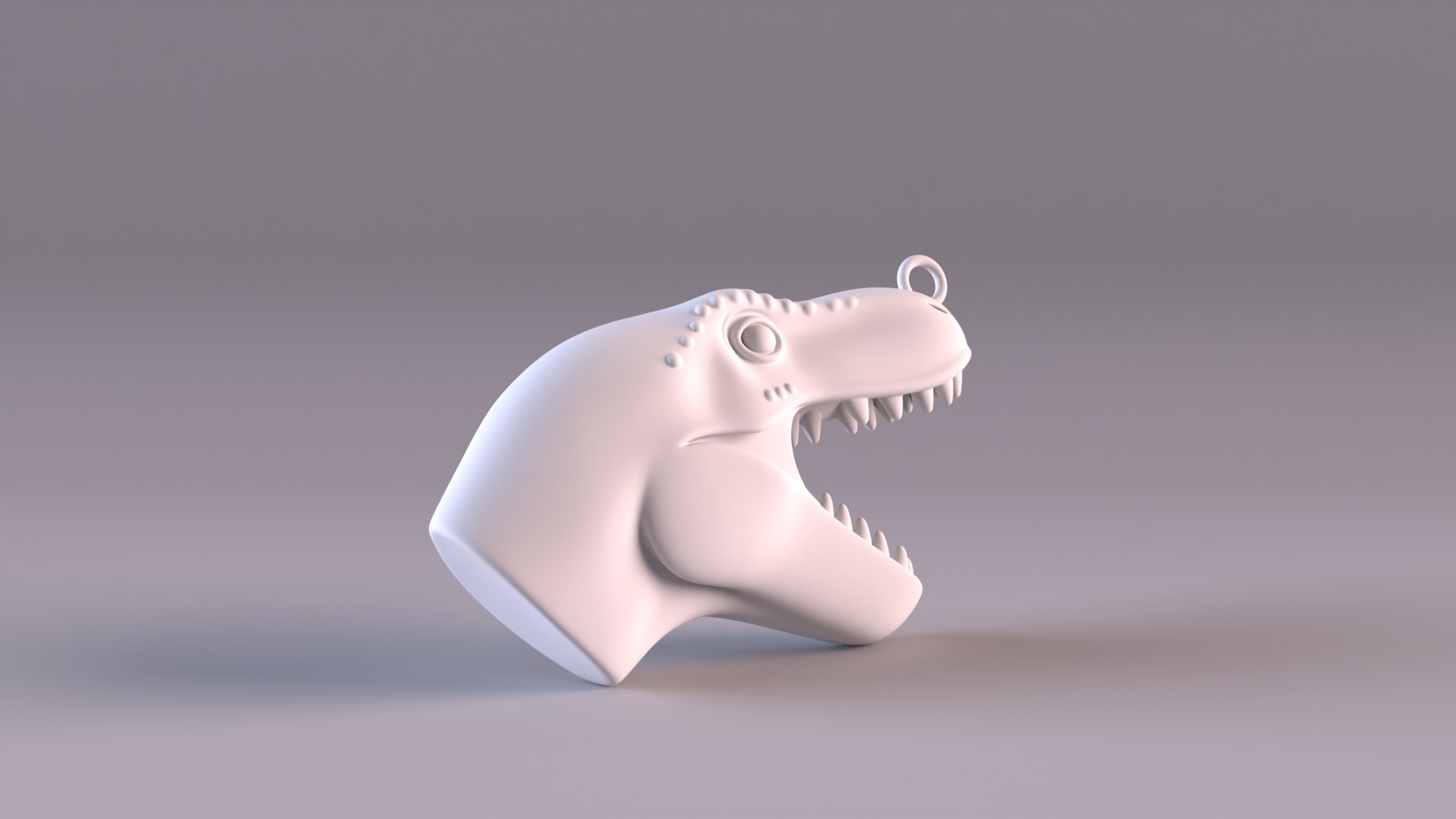 Dinosaur Head Keychain Fierce 3D STL File For Prehistoric Lovers ...