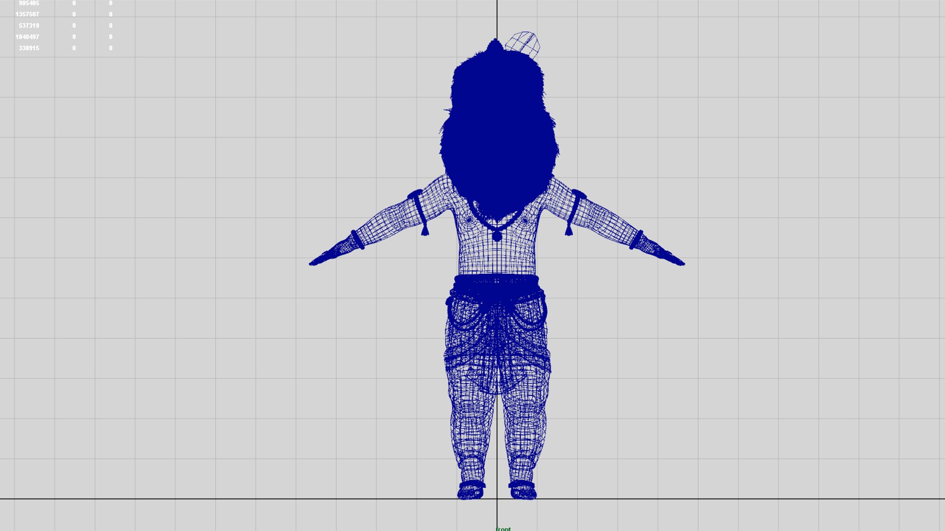 3D Lord Little Krishna T Pose - TurboSquid 2086618