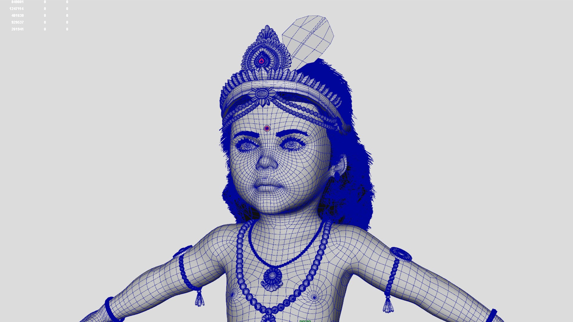 3D Lord Little Krishna T Pose - TurboSquid 2086618