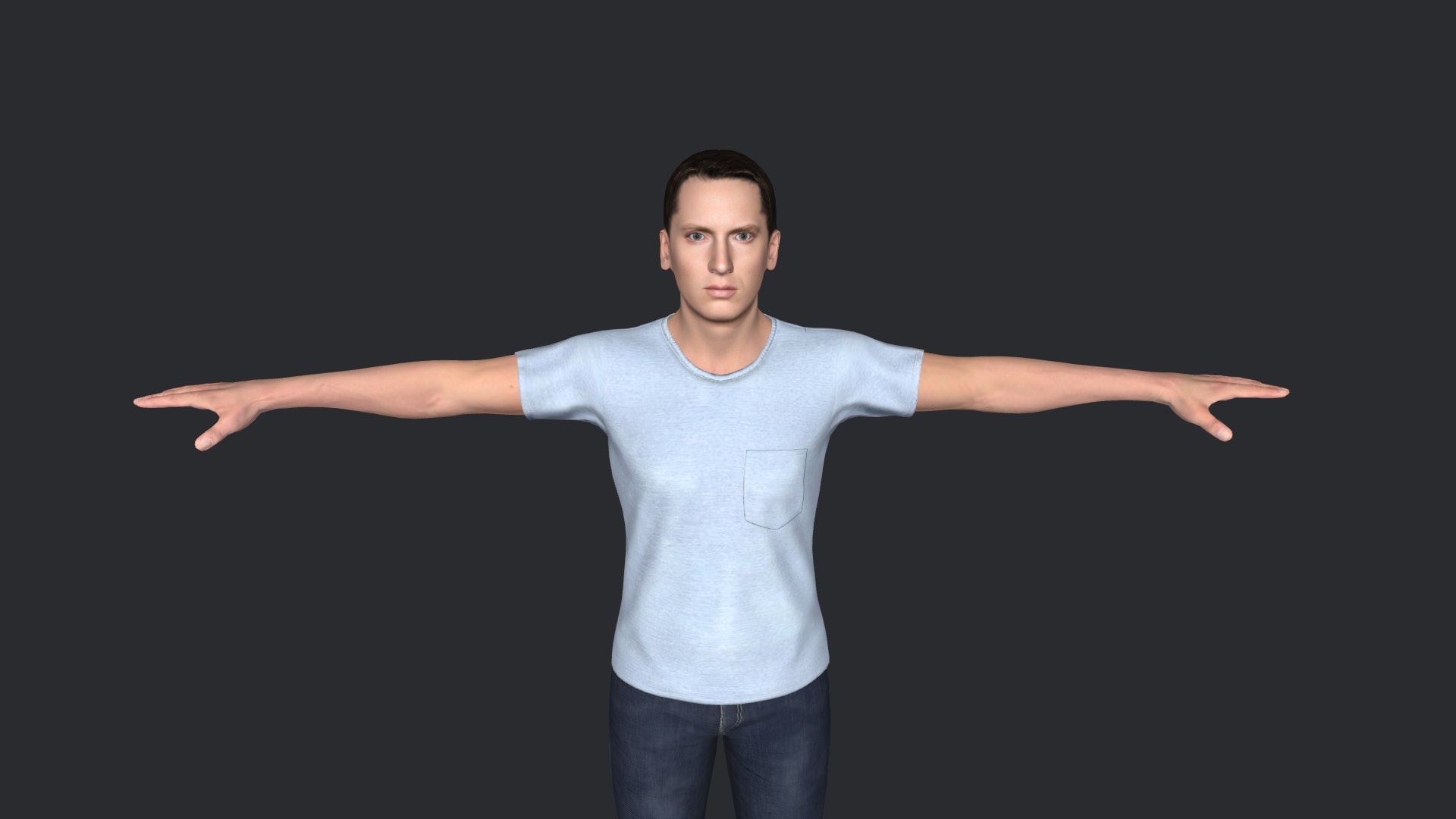 Eminem Hyper Realistic Full Body Fully Rigged Character 3D Model ...