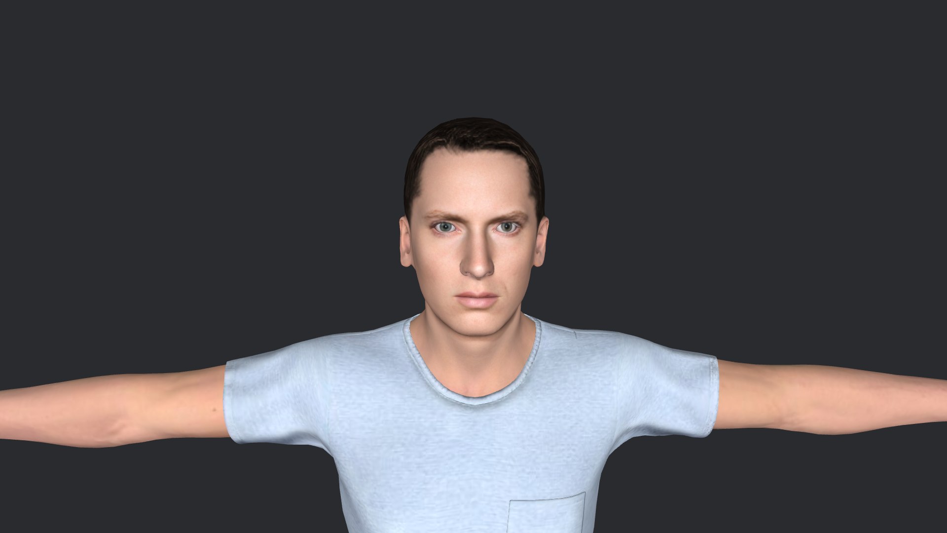 Eminem Hyper Realistic Full Body Fully Rigged Character 3D Model ...
