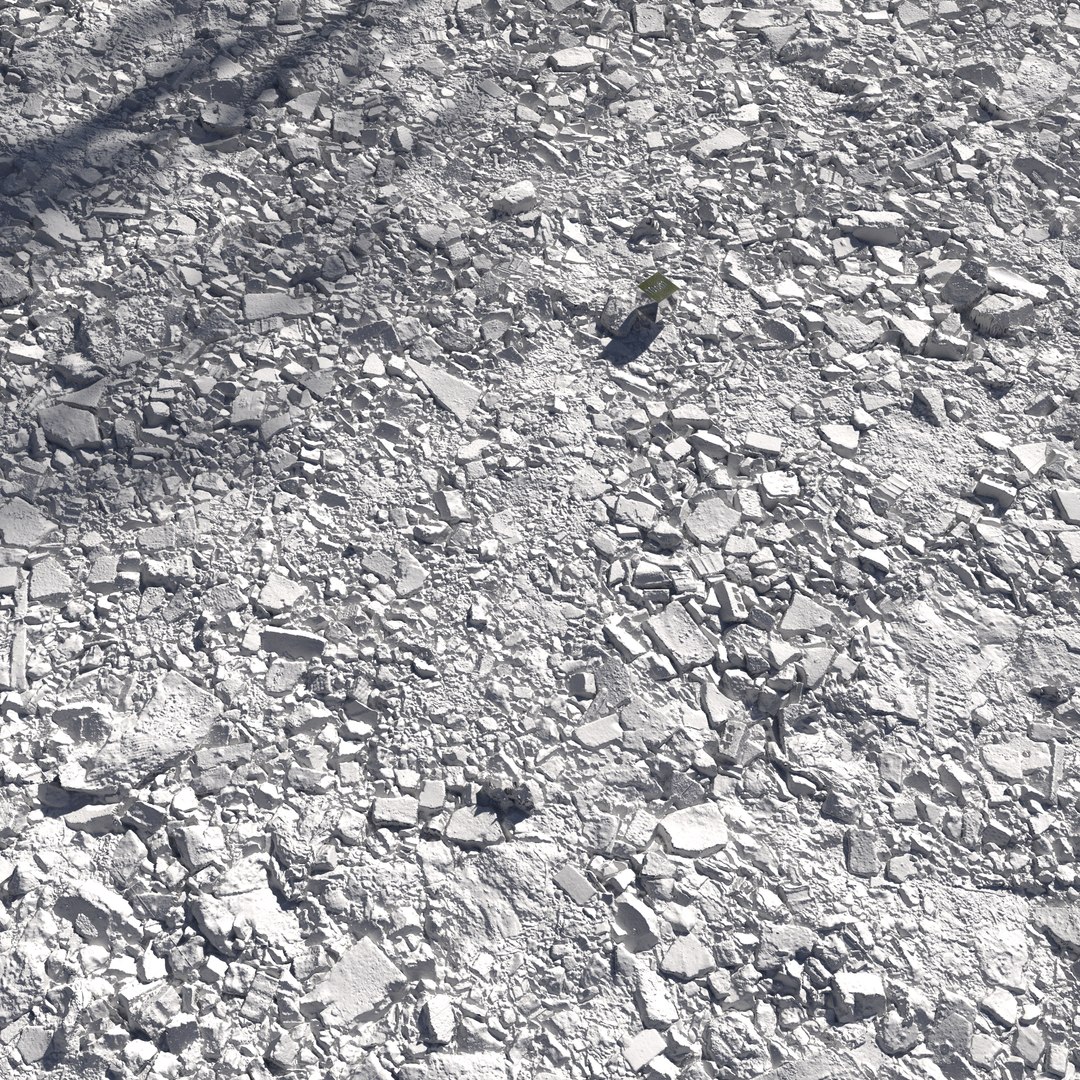 3D Surface Made Of Construction Debris Model - TurboSquid 1914929
