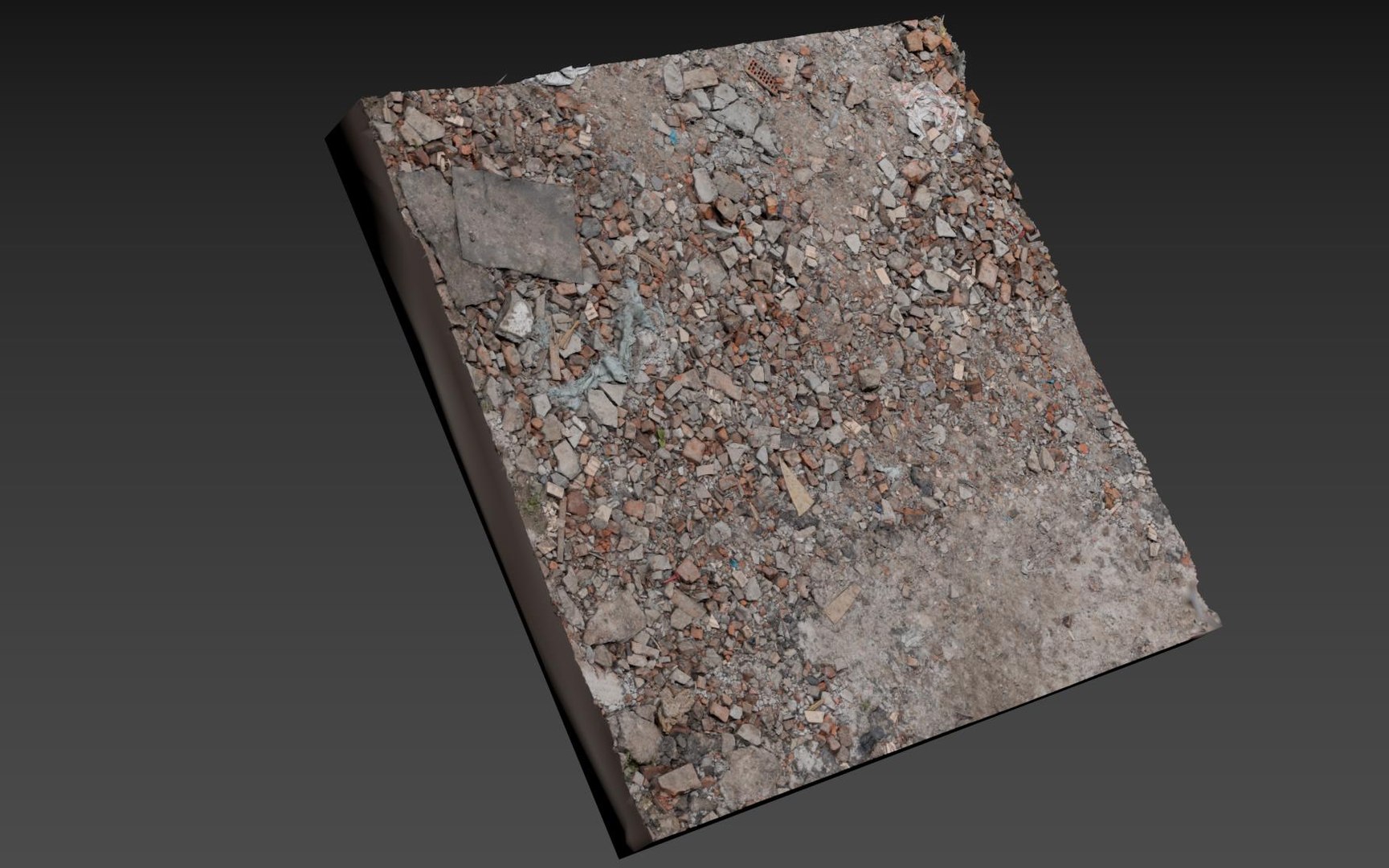 3D Surface Made Of Construction Debris Model - TurboSquid 1914929