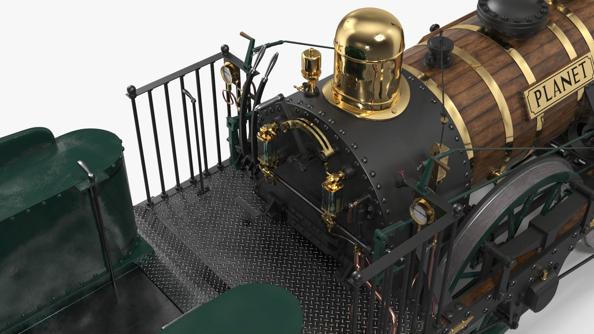 3D Old Locomotive Planet by Robert Stephenson model - TurboSquid 2118322