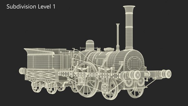 modèle 3D de Vieille planète locomotive par Robert Stephenson ...