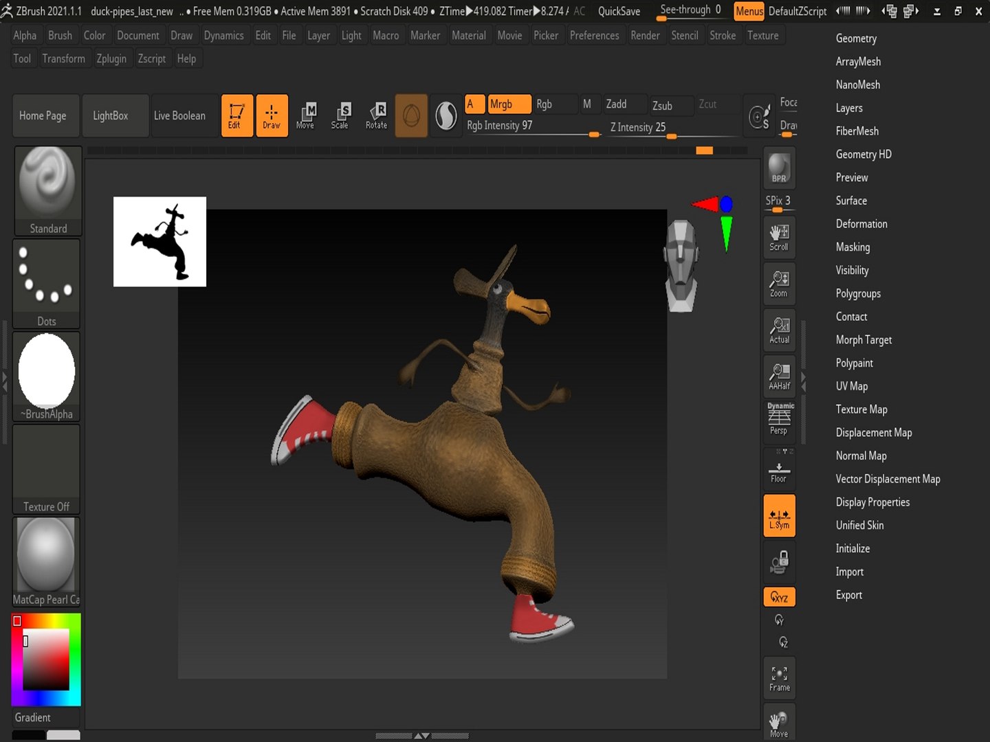 Duck pipe 3D model - TurboSquid 1617500