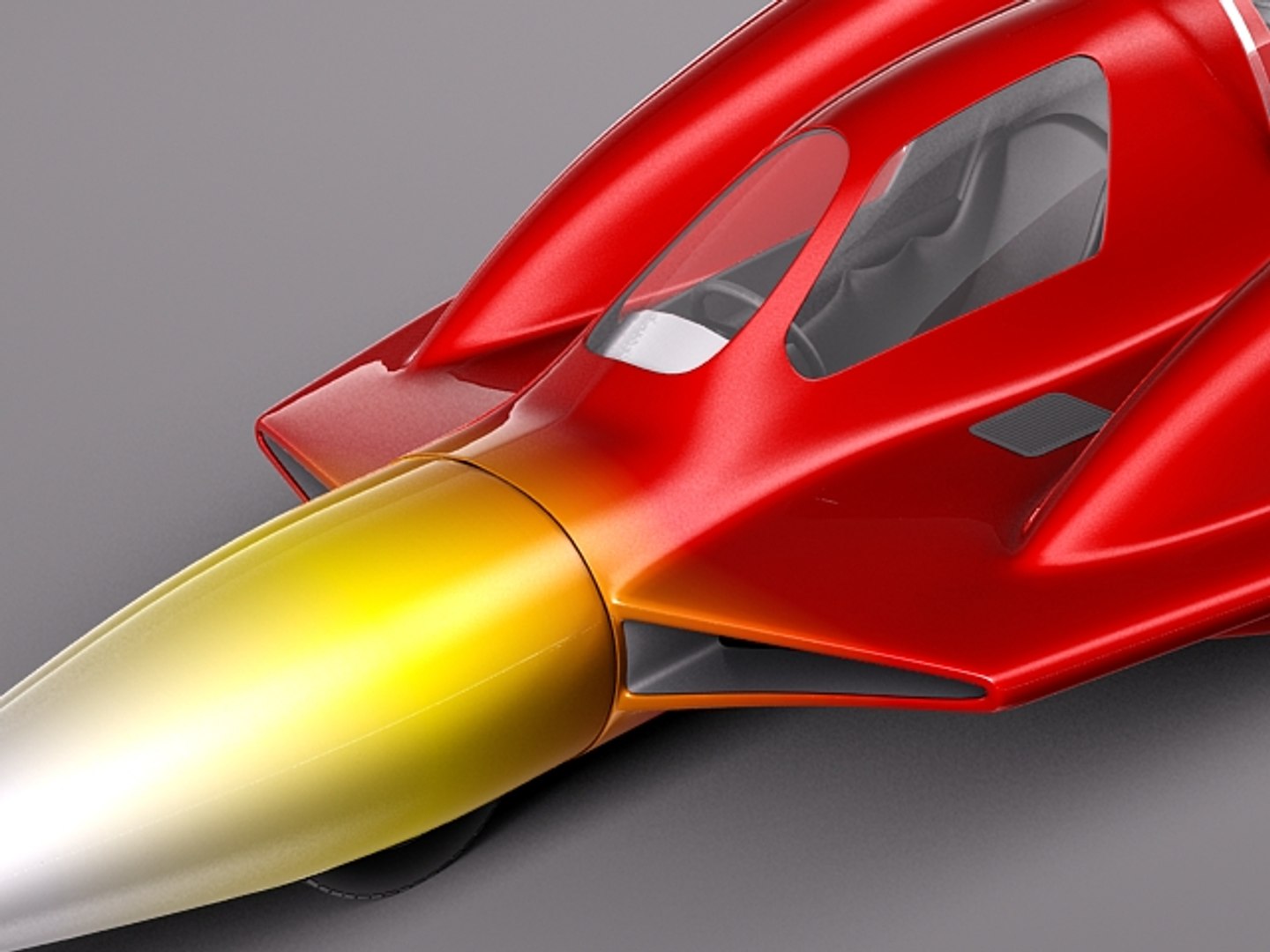 free retro turbo concept sonic 3d model