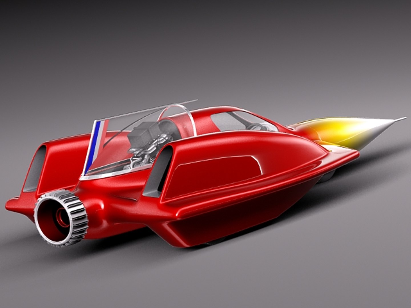 free retro turbo concept sonic 3d model