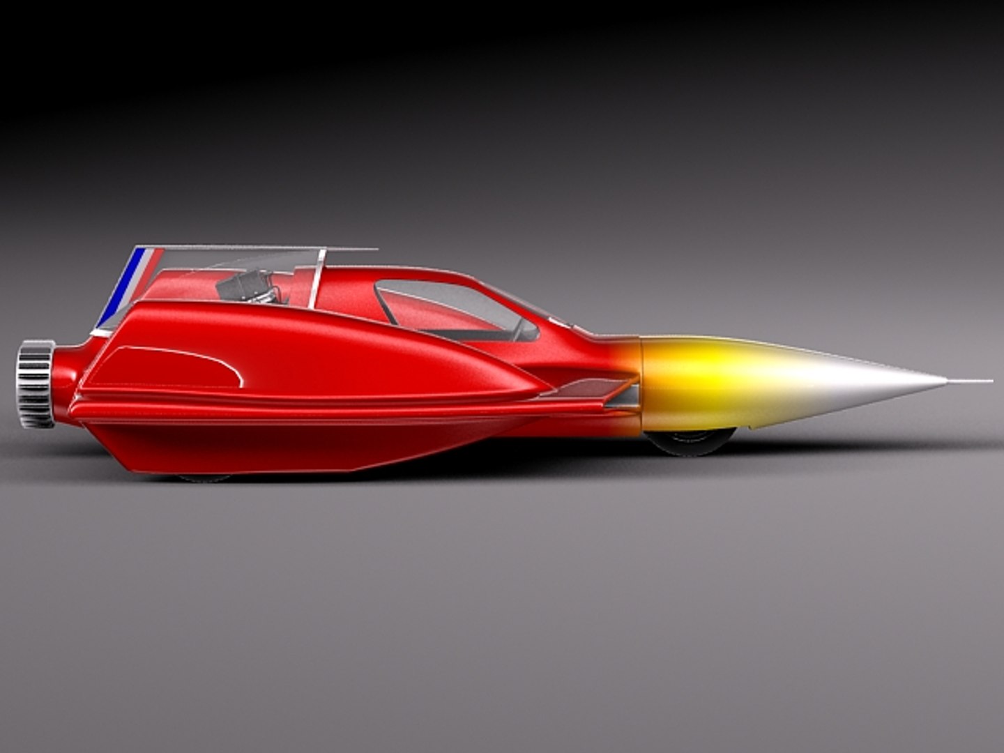 free retro turbo concept sonic 3d model