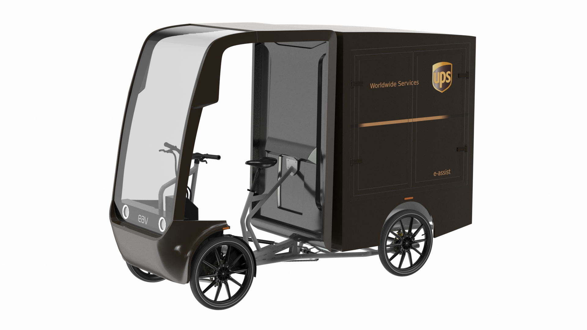 3D Model Delivery Bike EAV UPS Rigged For Maya - TurboSquid 2193307
