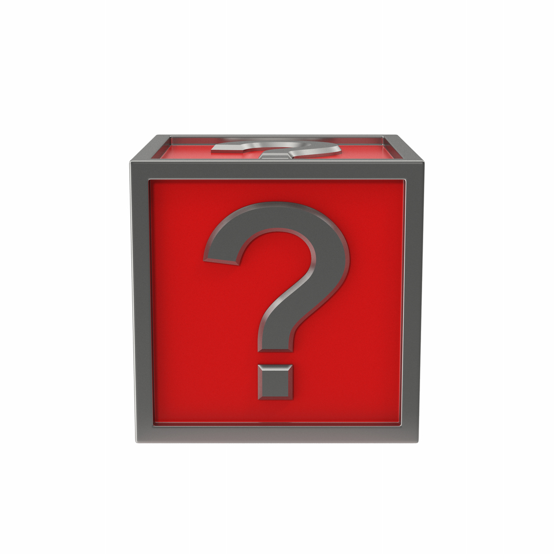 Red Question Mark Cube 3D Model - TurboSquid 2239822