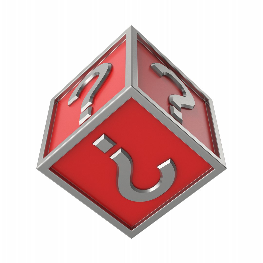 Red Question Mark Cube 3D Model - TurboSquid 2239822