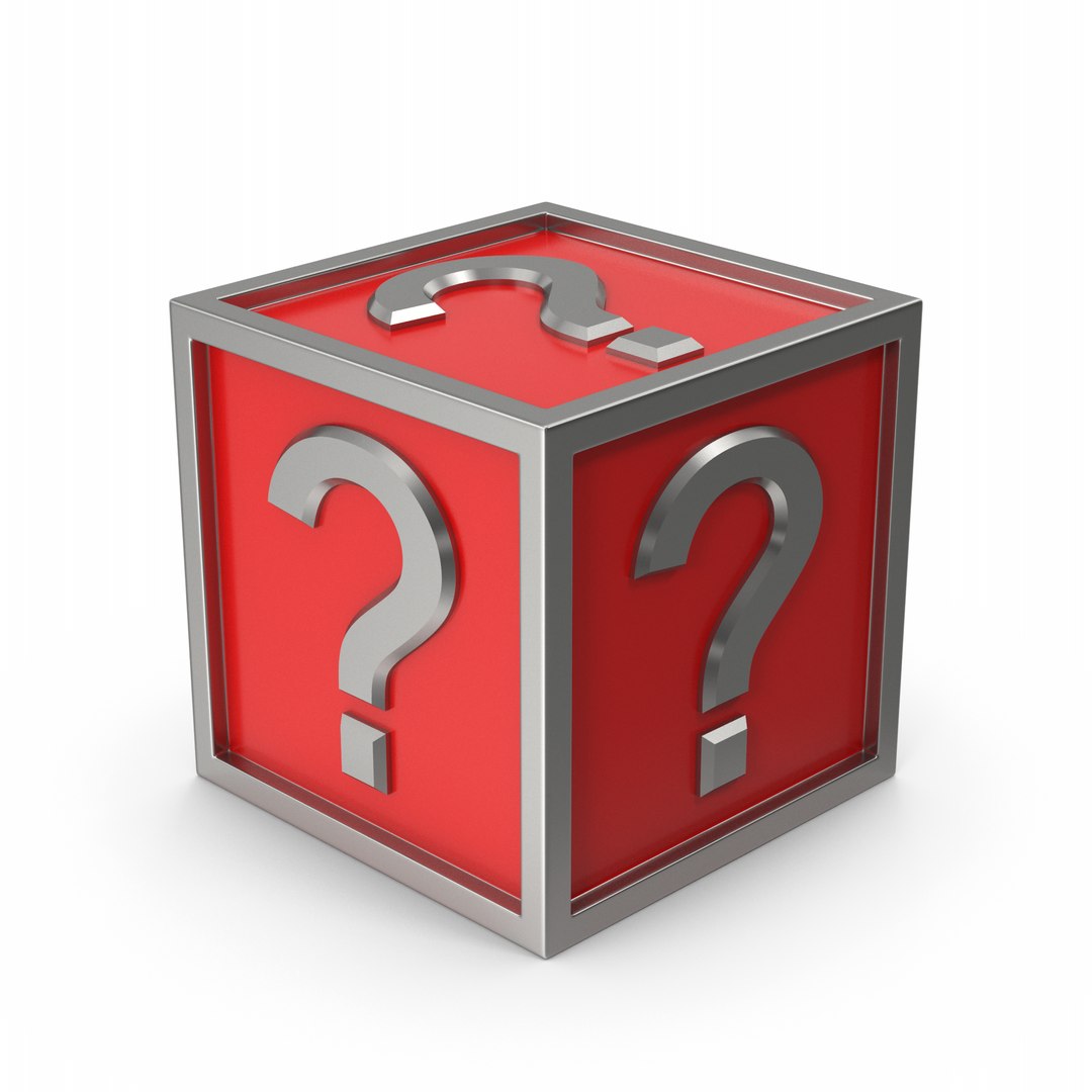 Red Question Mark Cube 3D Model - TurboSquid 2239822