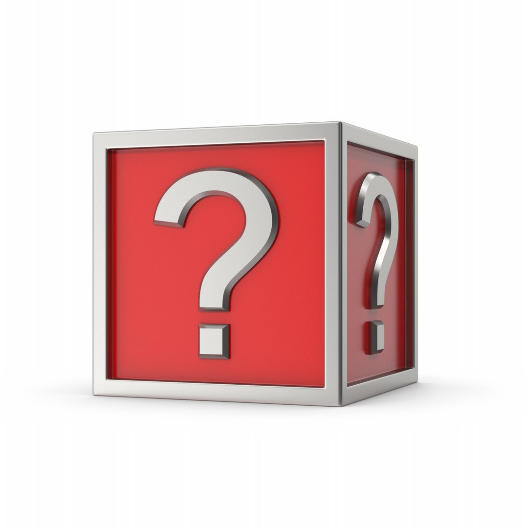 Red Question Mark Cube 3D Model - TurboSquid 2239822