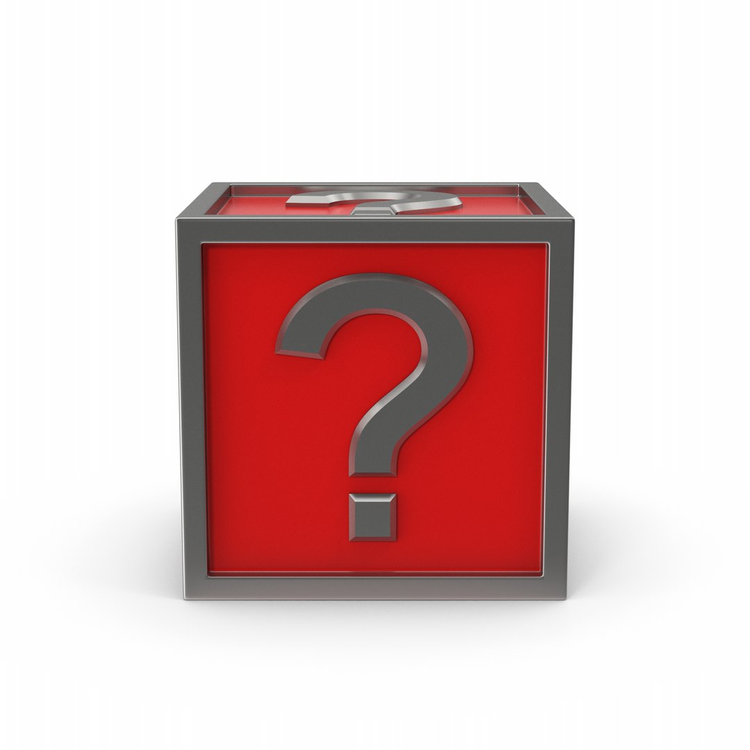 Red Question Mark Cube 3D Model - TurboSquid 2239822