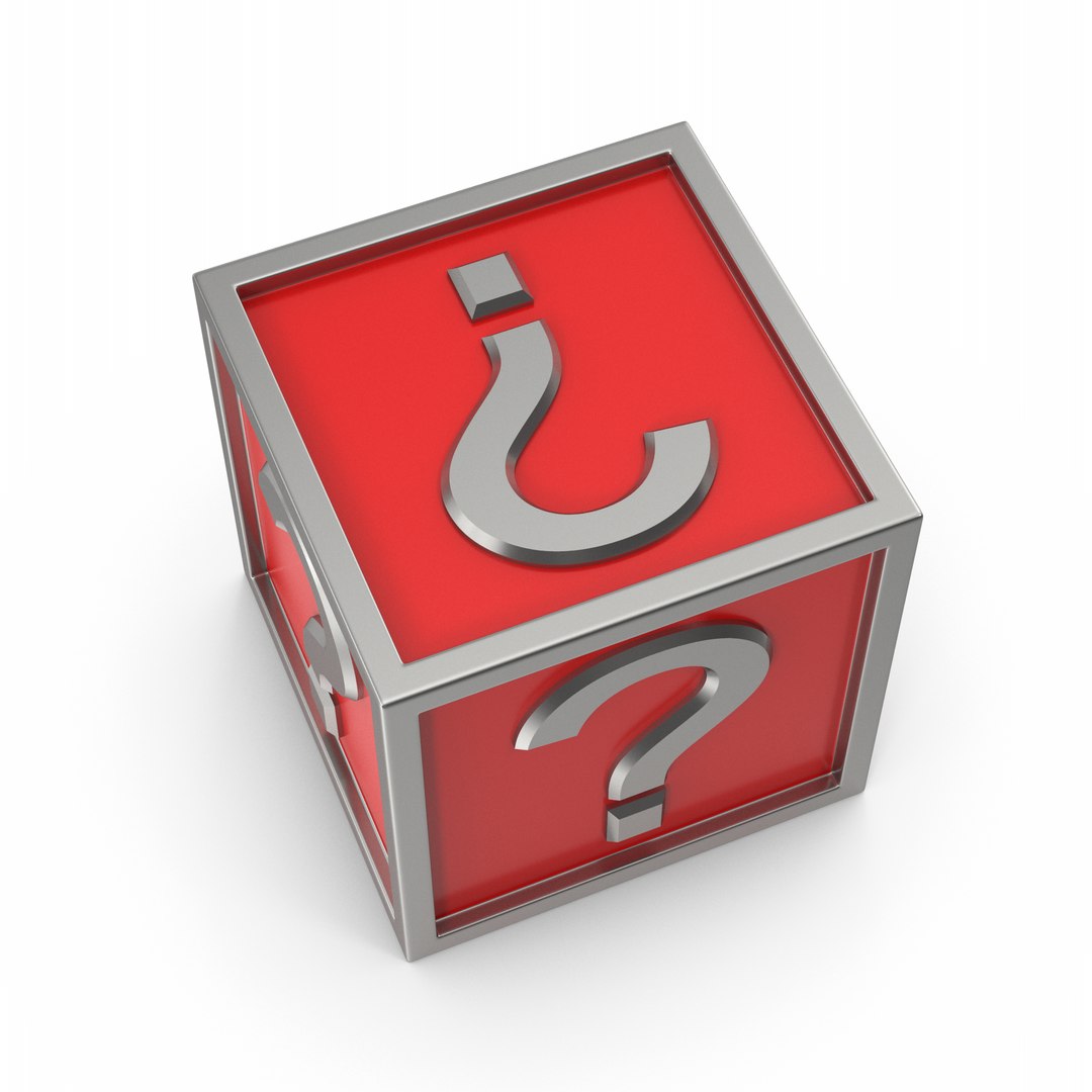 Red Question Mark Cube 3D Model - TurboSquid 2239822