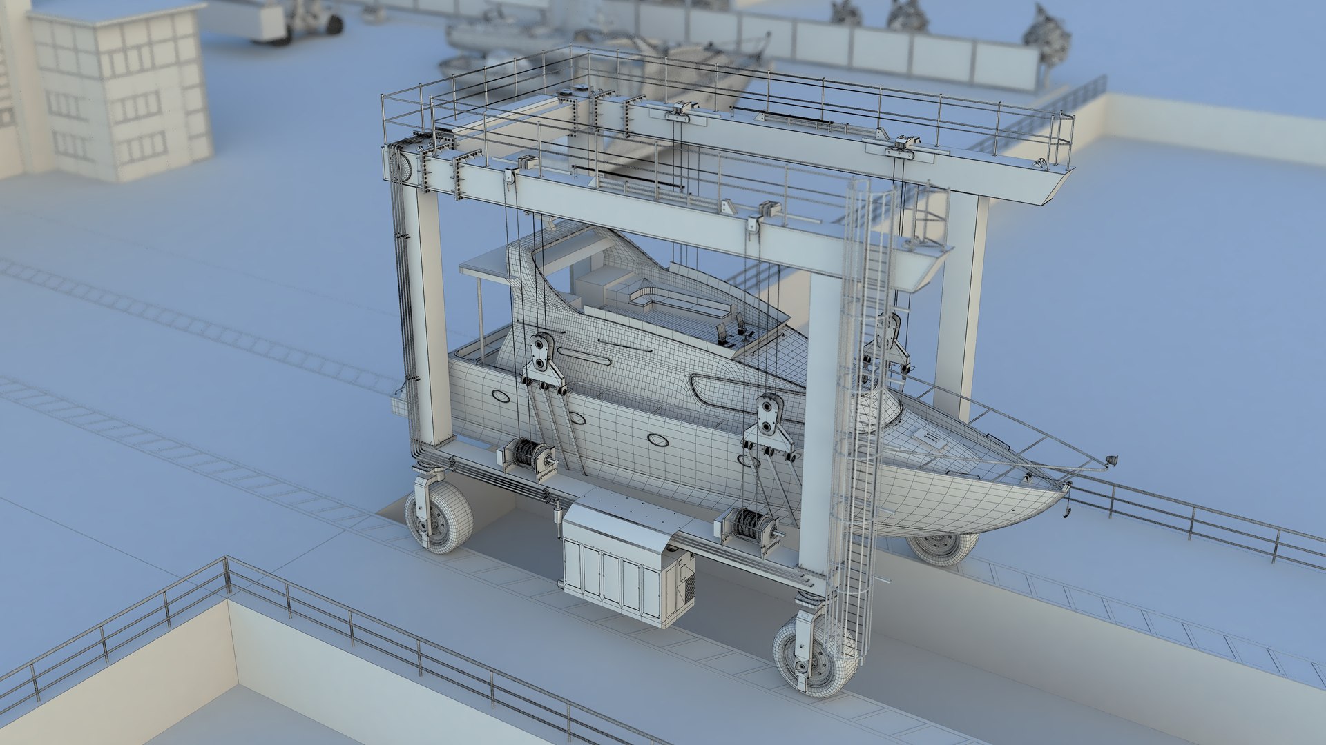 Yacht Shipyard 3D - TurboSquid 2232934