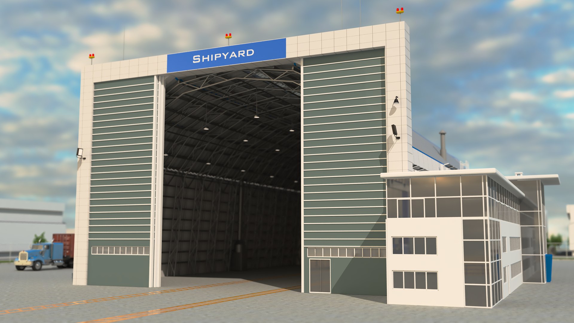 Yacht Shipyard 3D - TurboSquid 2232934