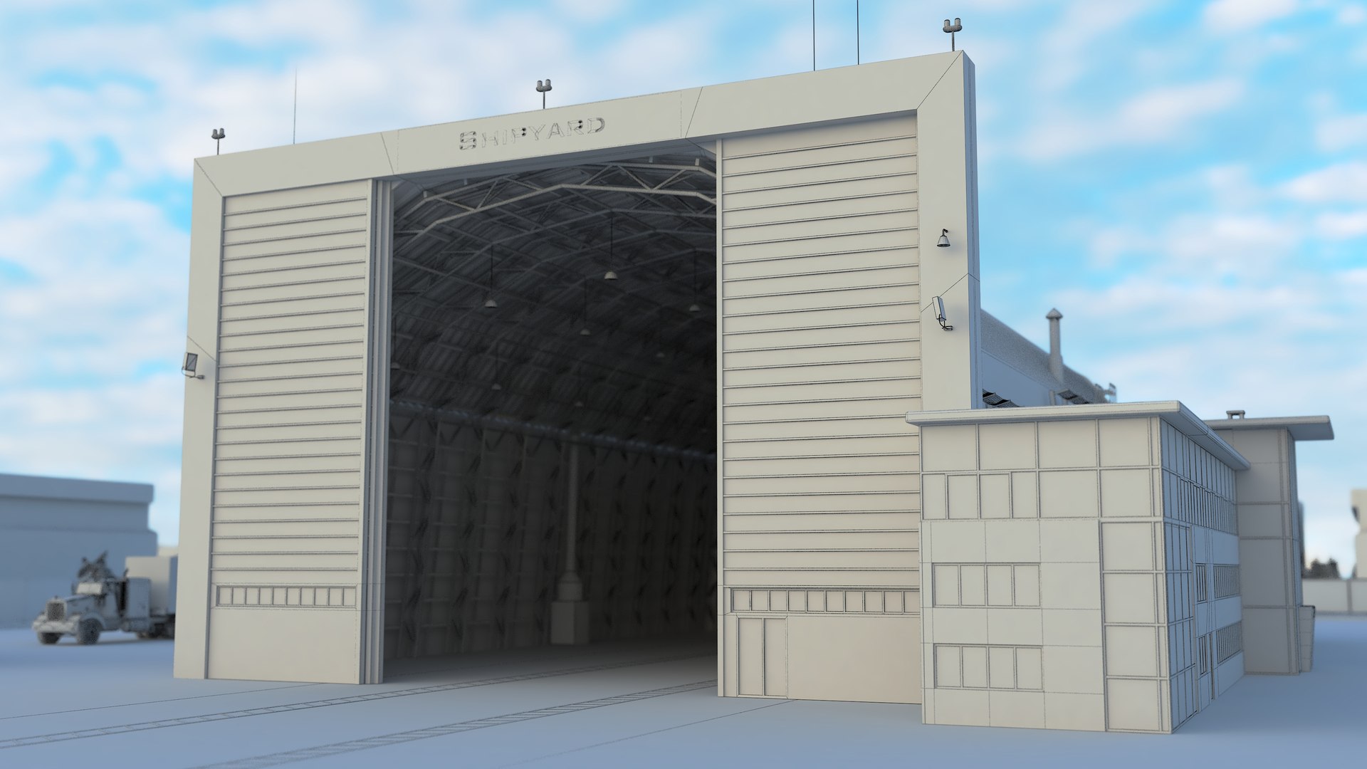 Yacht Shipyard 3D - TurboSquid 2232934