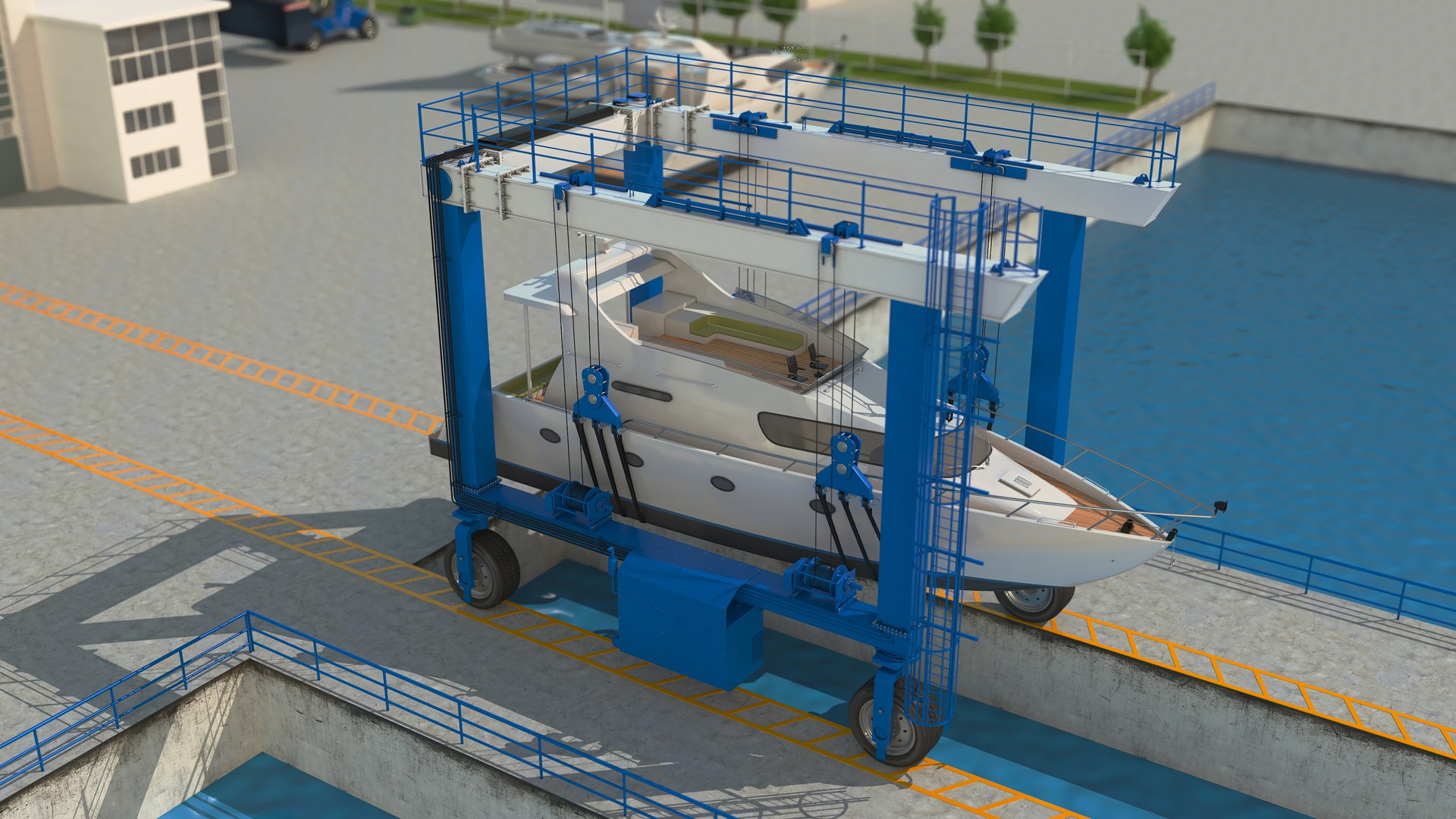 Yacht Shipyard 3D - TurboSquid 2232934
