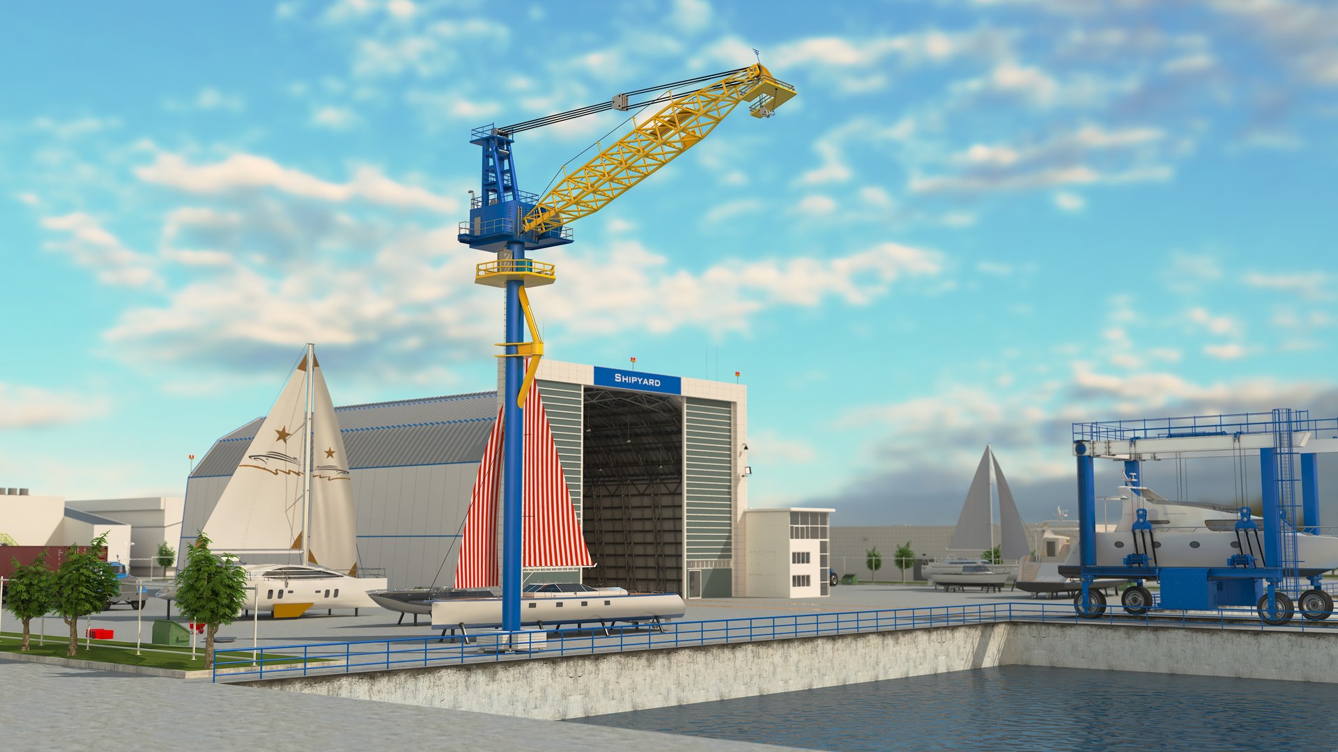 Yacht Shipyard 3D - TurboSquid 2232934