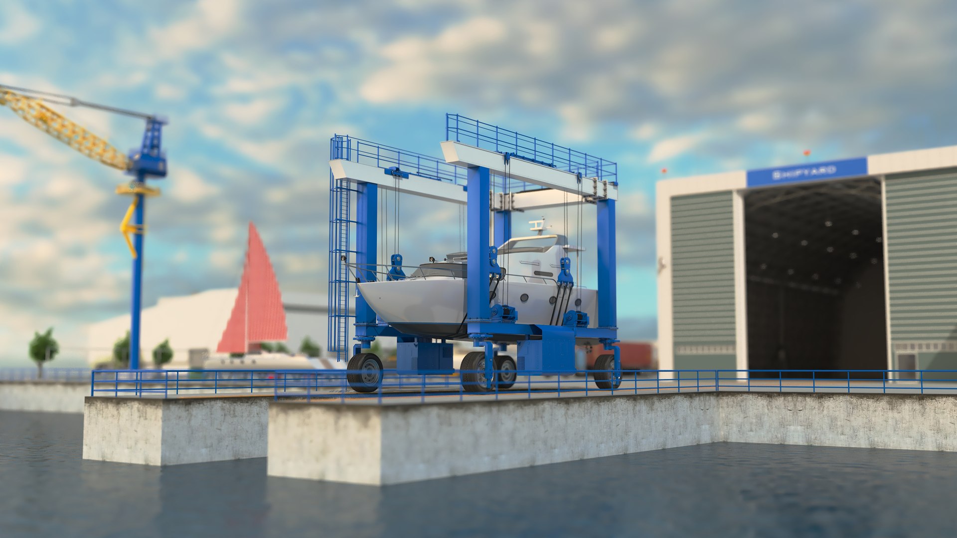 Yacht Shipyard 3D - TurboSquid 2232934