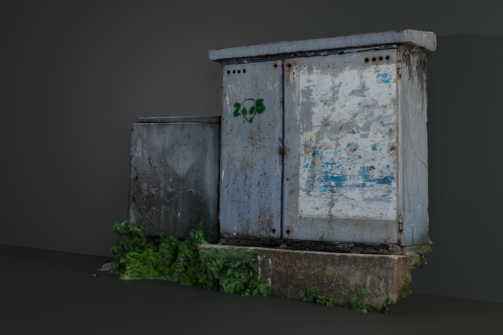 Grey Electricity Box 3D - TurboSquid 2068353