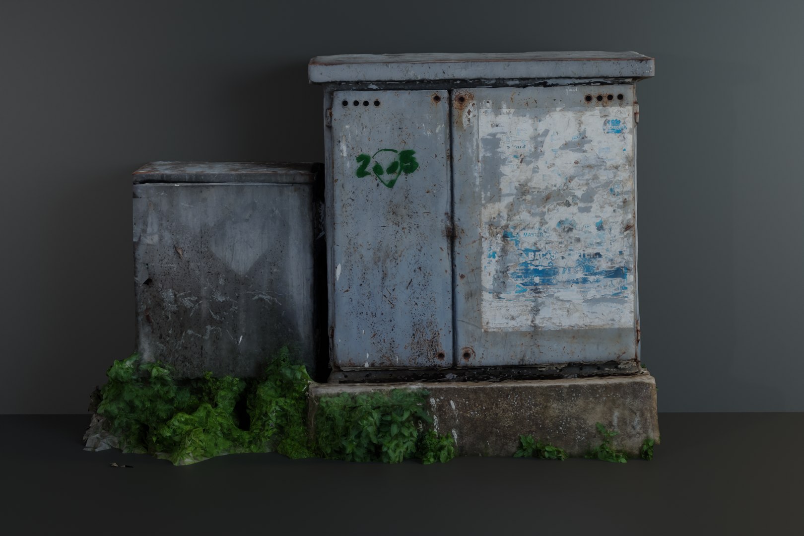 Grey Electricity Box 3D - TurboSquid 2068353
