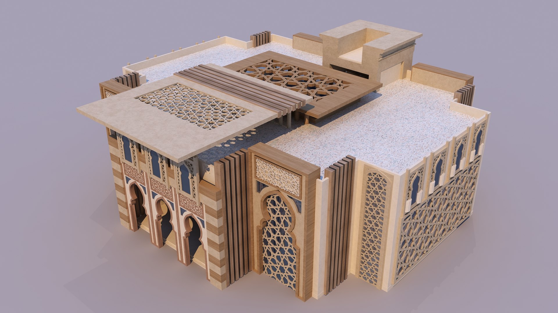 0164 - Islamic Facade Building 3D Model - TurboSquid 2240004