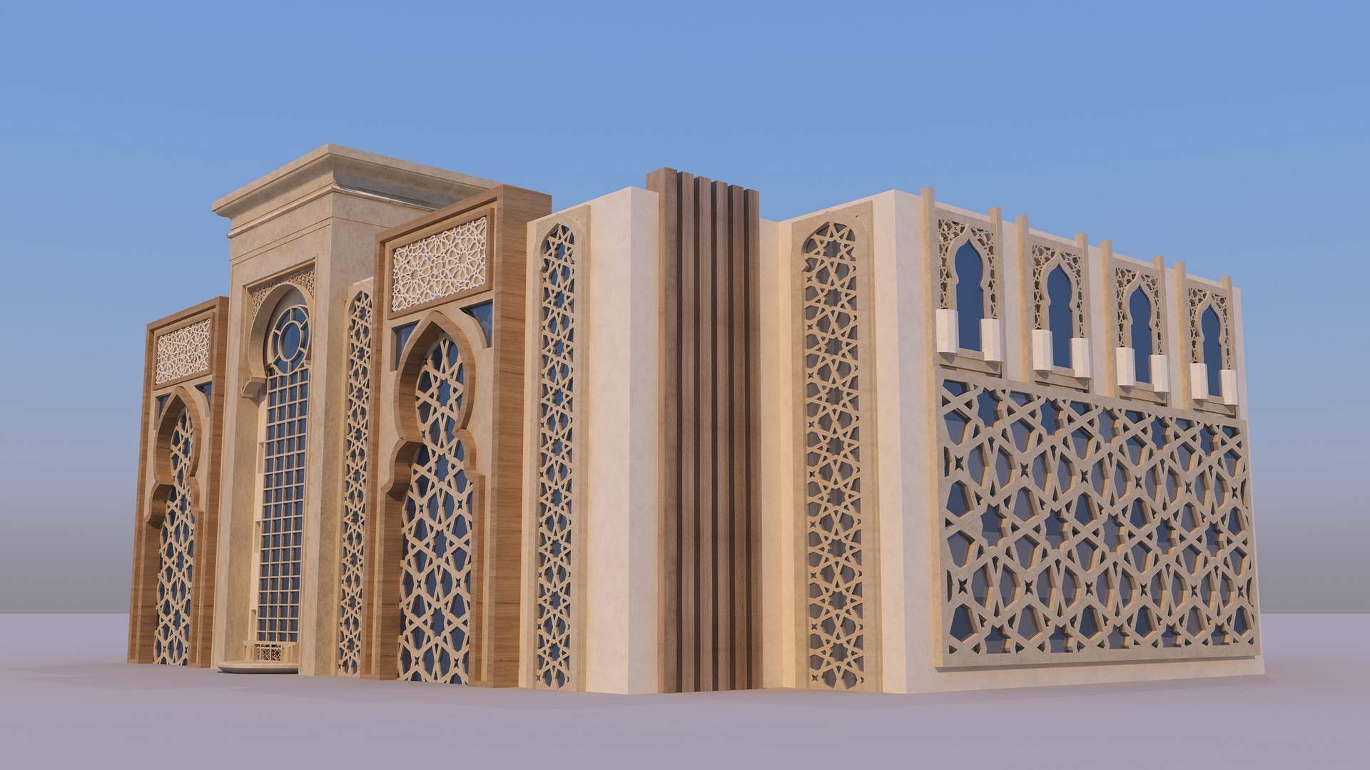 0164 - Islamic Facade Building 3D Model - TurboSquid 2240004