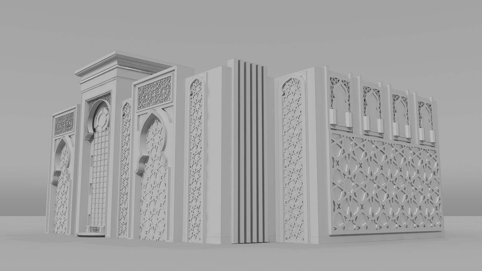 0164 - Islamic Facade Building 3D Model - TurboSquid 2240004