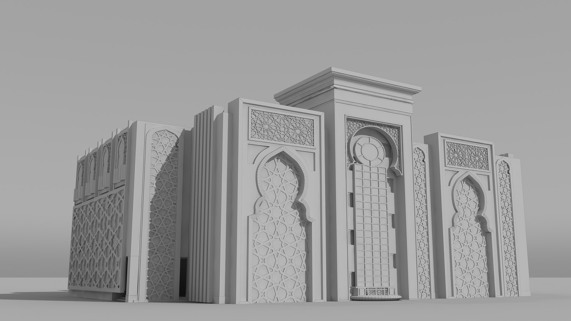 0164 - Islamic Facade Building 3D Model - TurboSquid 2240004