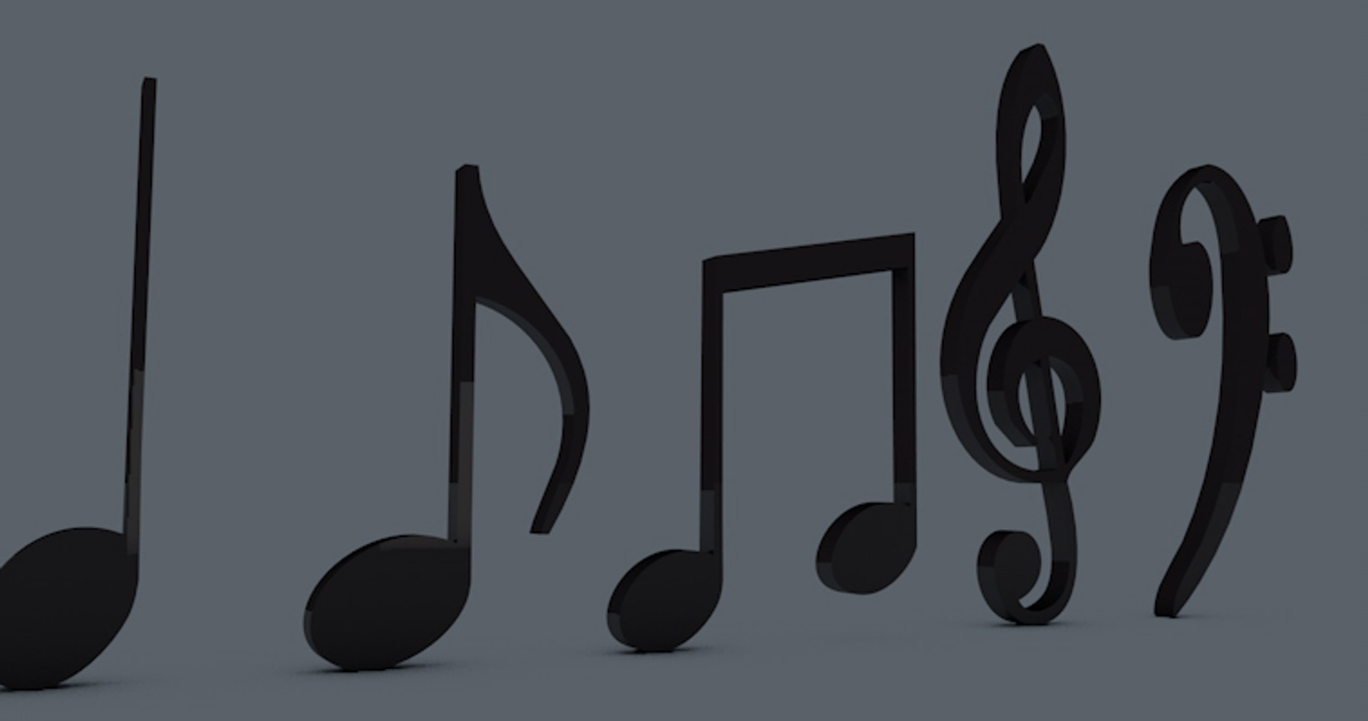 3d Model Musical Notes