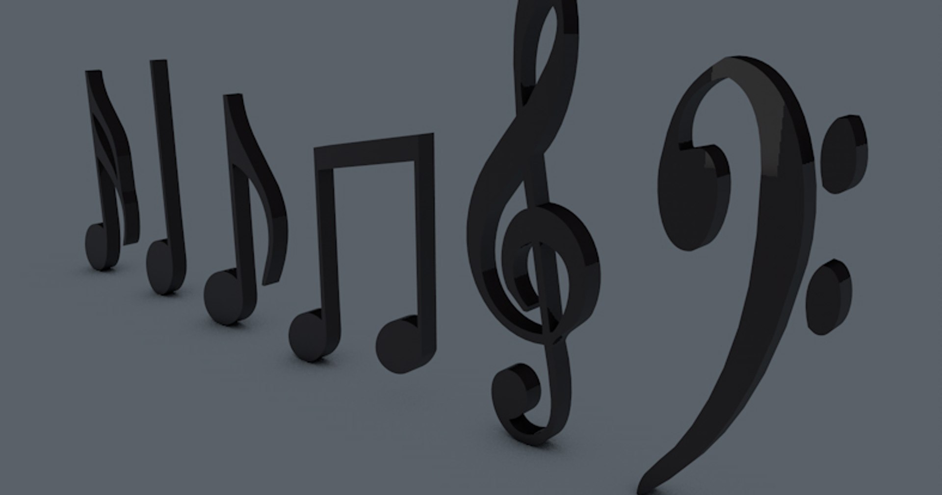 3d Model Musical Notes