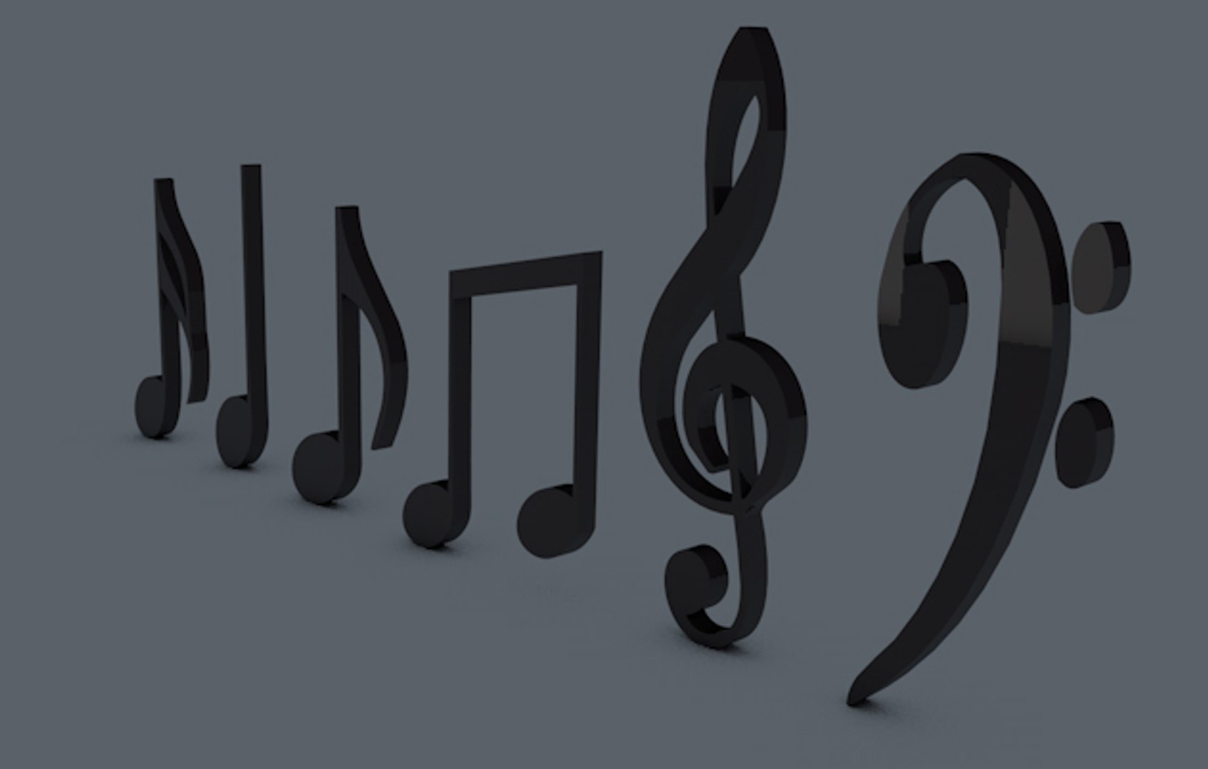 3d Model Musical Notes