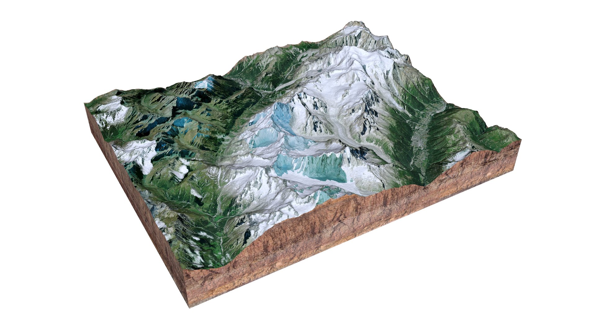 3D Model Grandes Jorasses Alps - TurboSquid 2003337