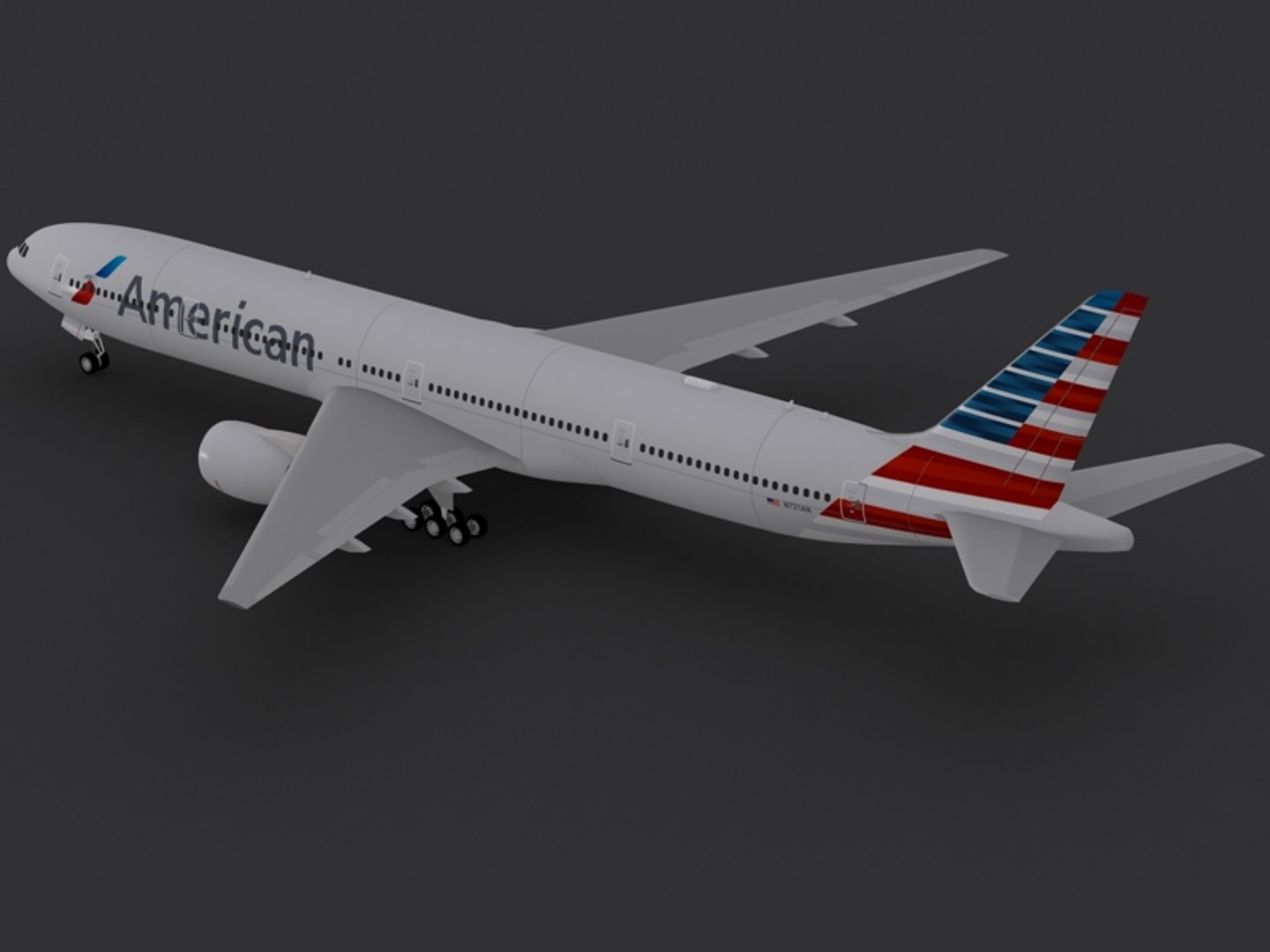 Boeing 777-300 Er American Airlines Dxf