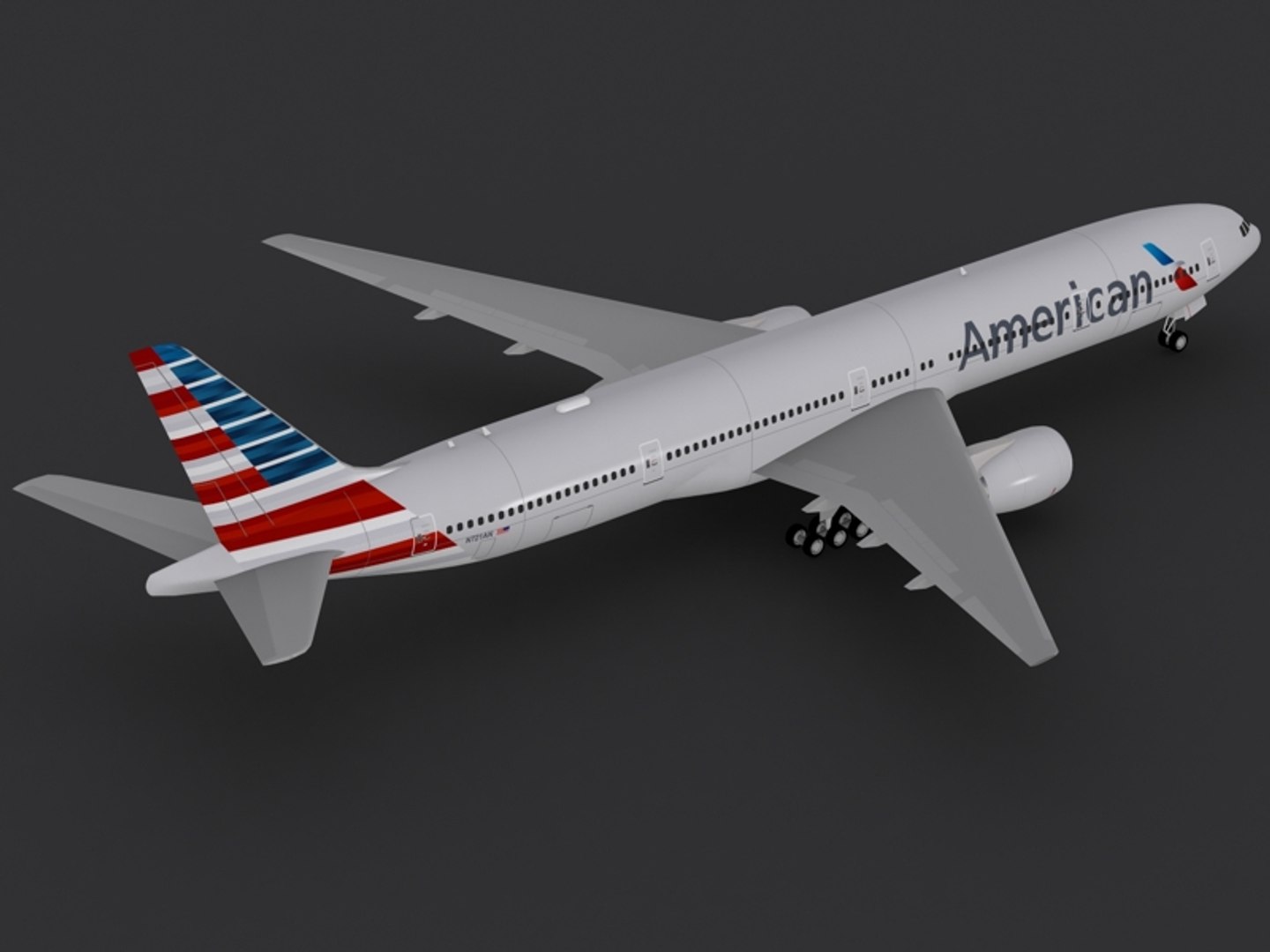 Boeing 777-300 Er American Airlines Dxf