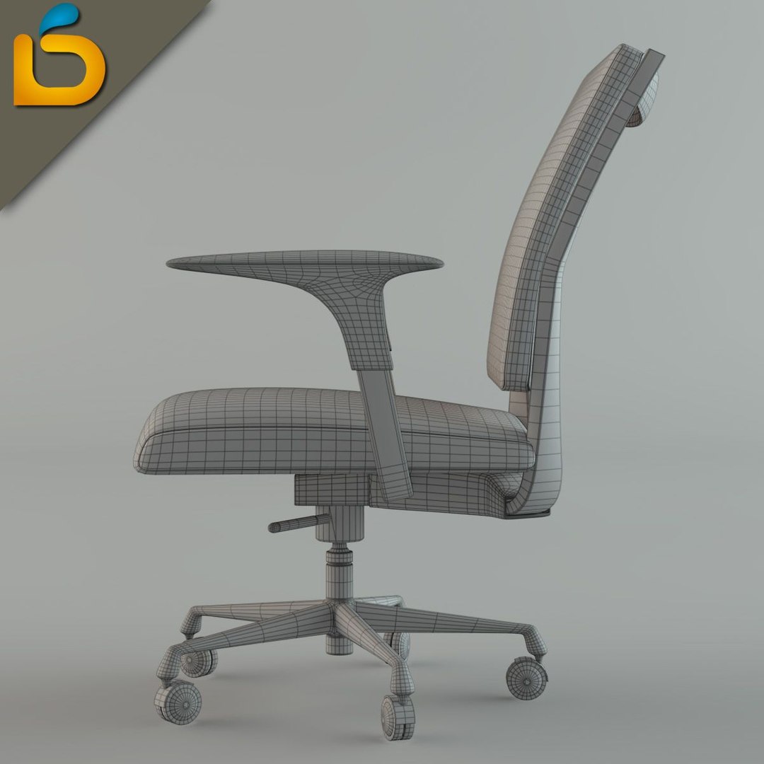 3d desktop chair model