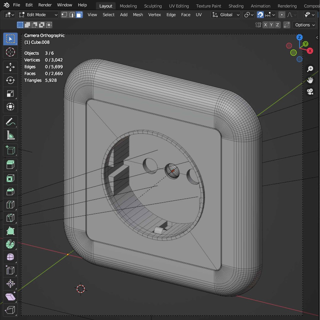 03 - Power Outlet 3D Model - TurboSquid 2131460