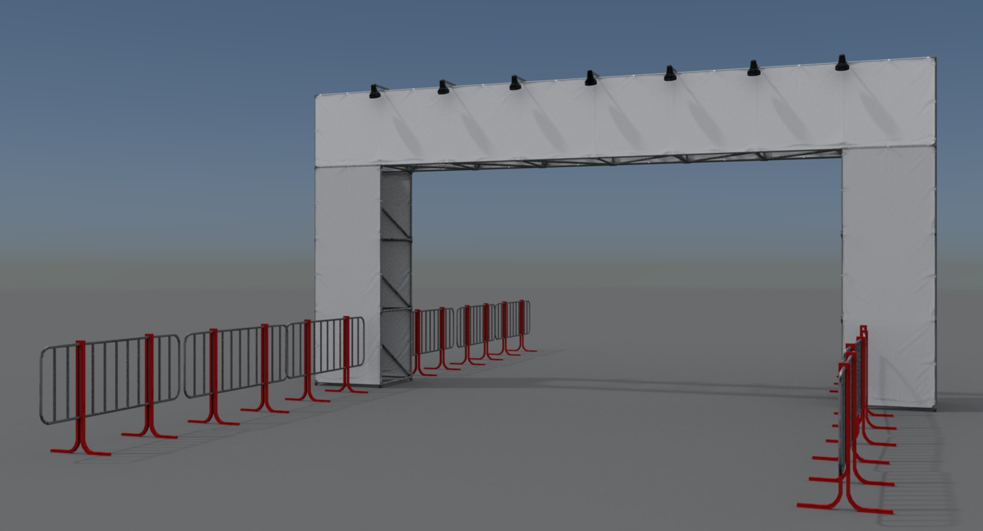 Gate Fence 3d Model