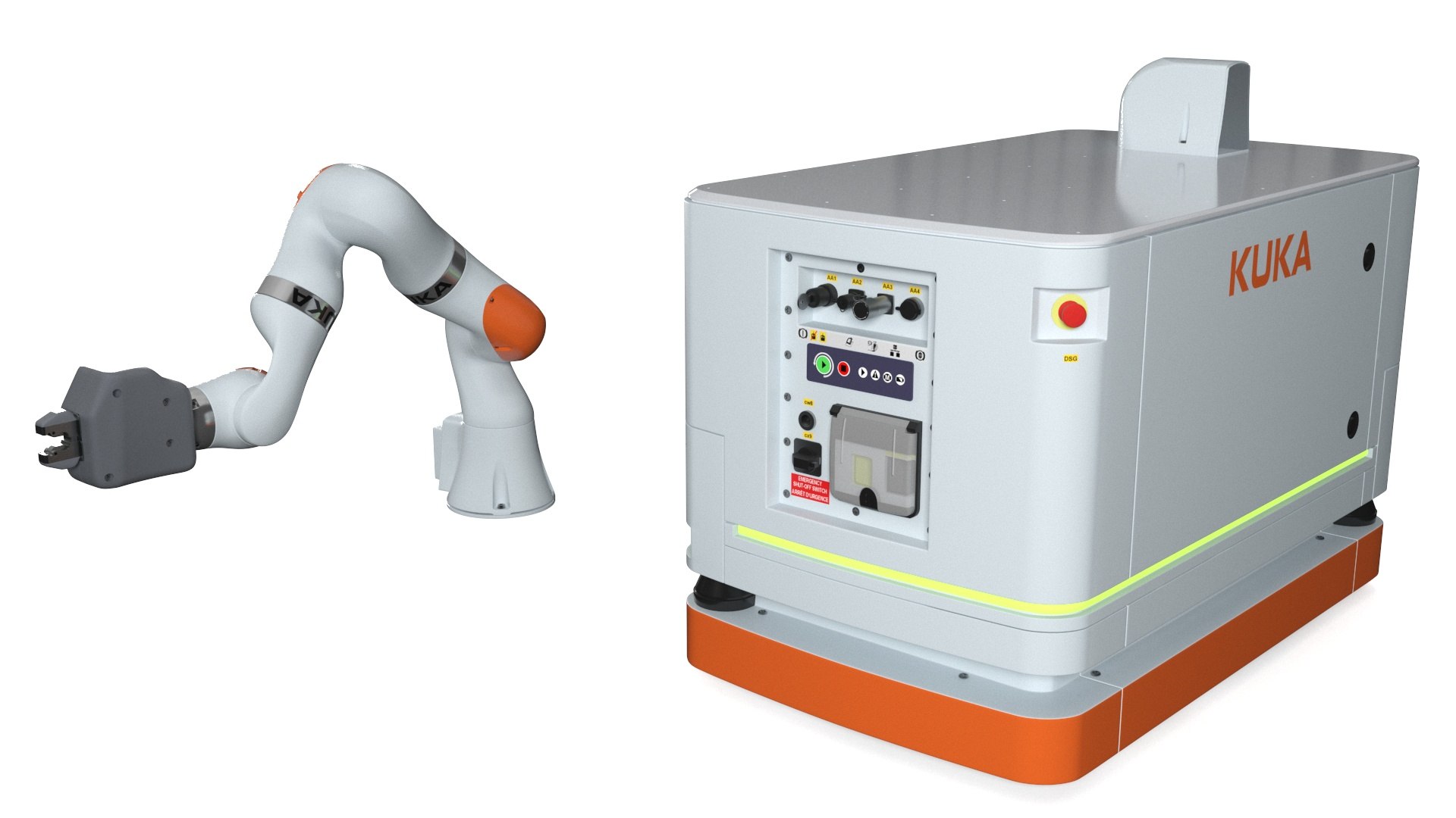 Autonomous Robot KUKA KMR Iiwa With Manipulator Rigged For Cinema 4D 3D Model - TurboSquid 2297494