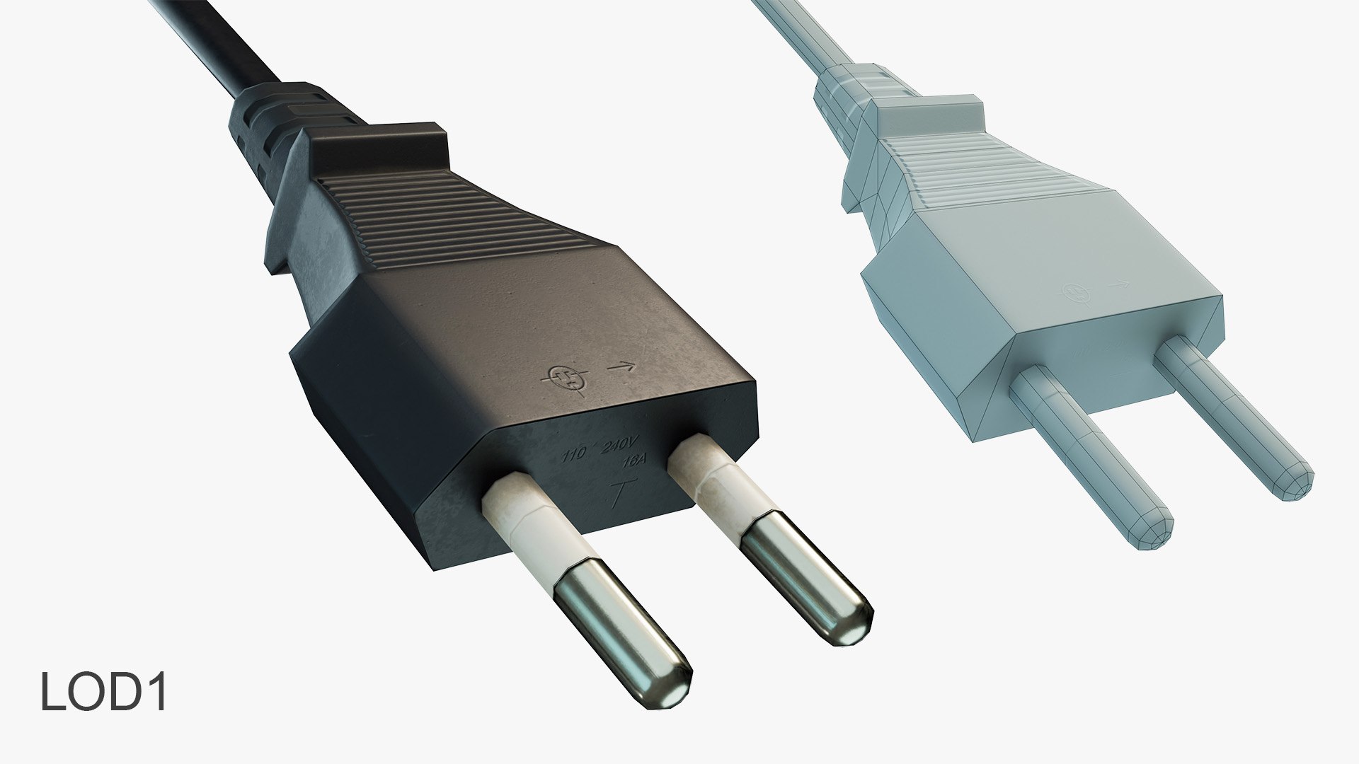 Electrical Plug Type C 3D Model - TurboSquid 2276256