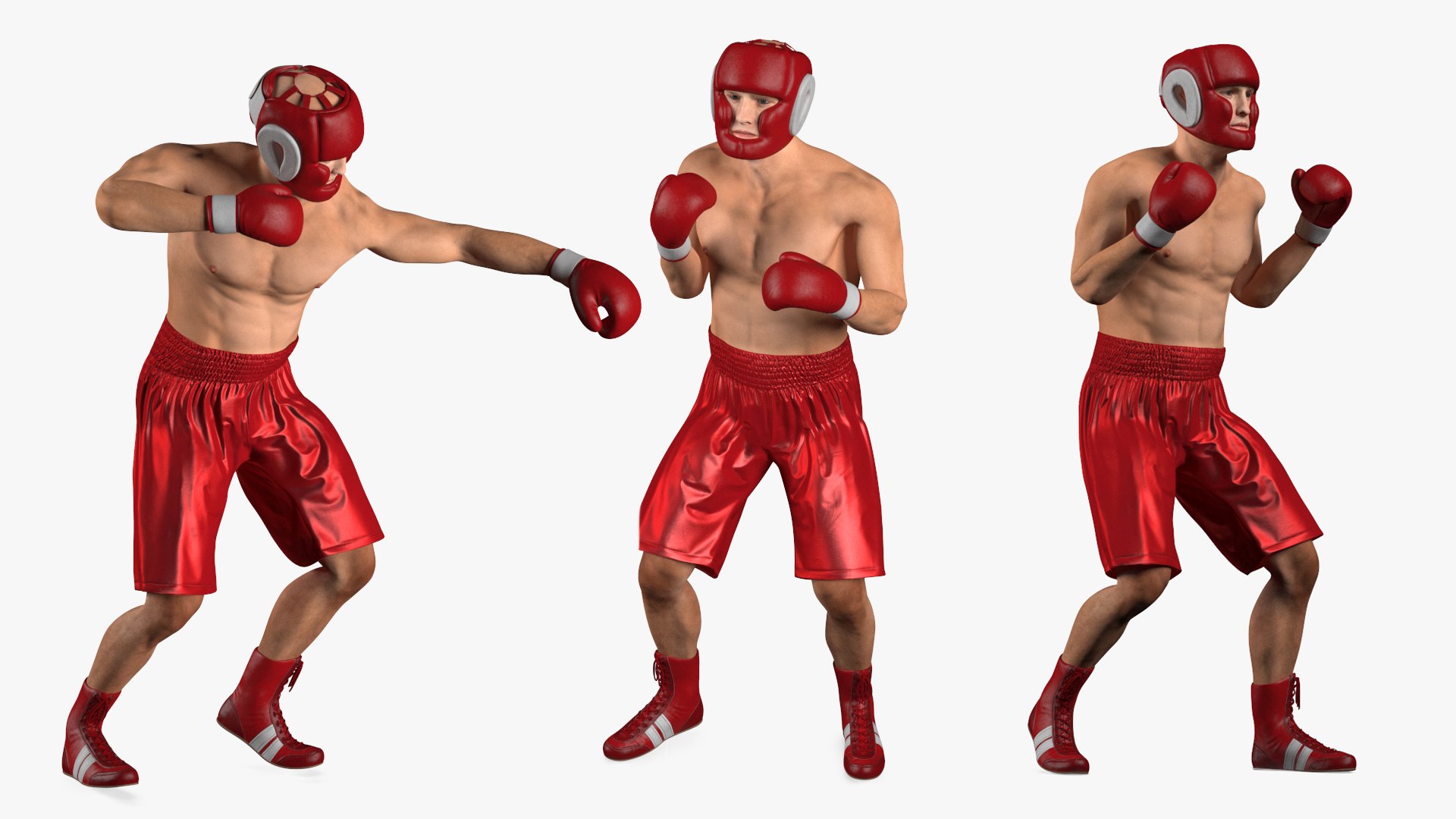 Male Boxer In Gear Rigged For Maya 3D - TurboSquid 2416499