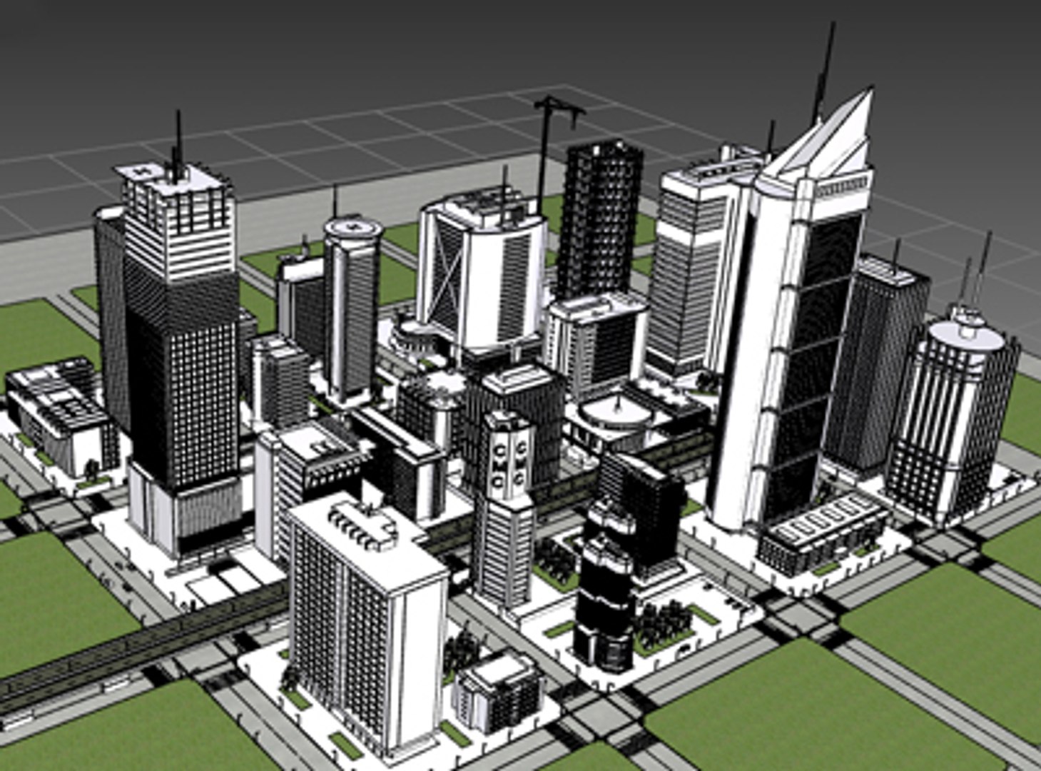 city buildings 3d model