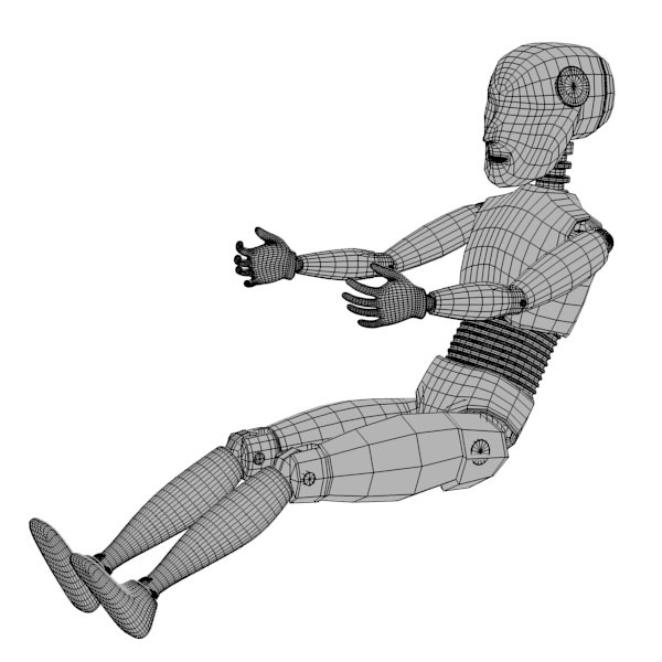 3d car crash dummies