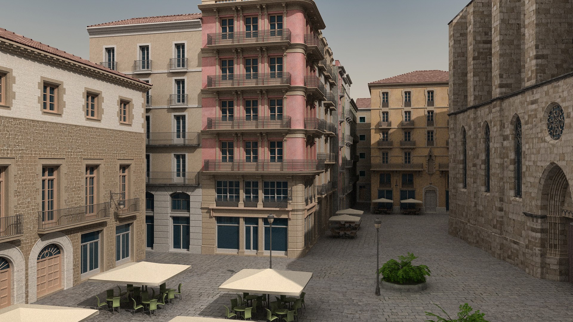 3D Barcelona Scene - TurboSquid 2080335
