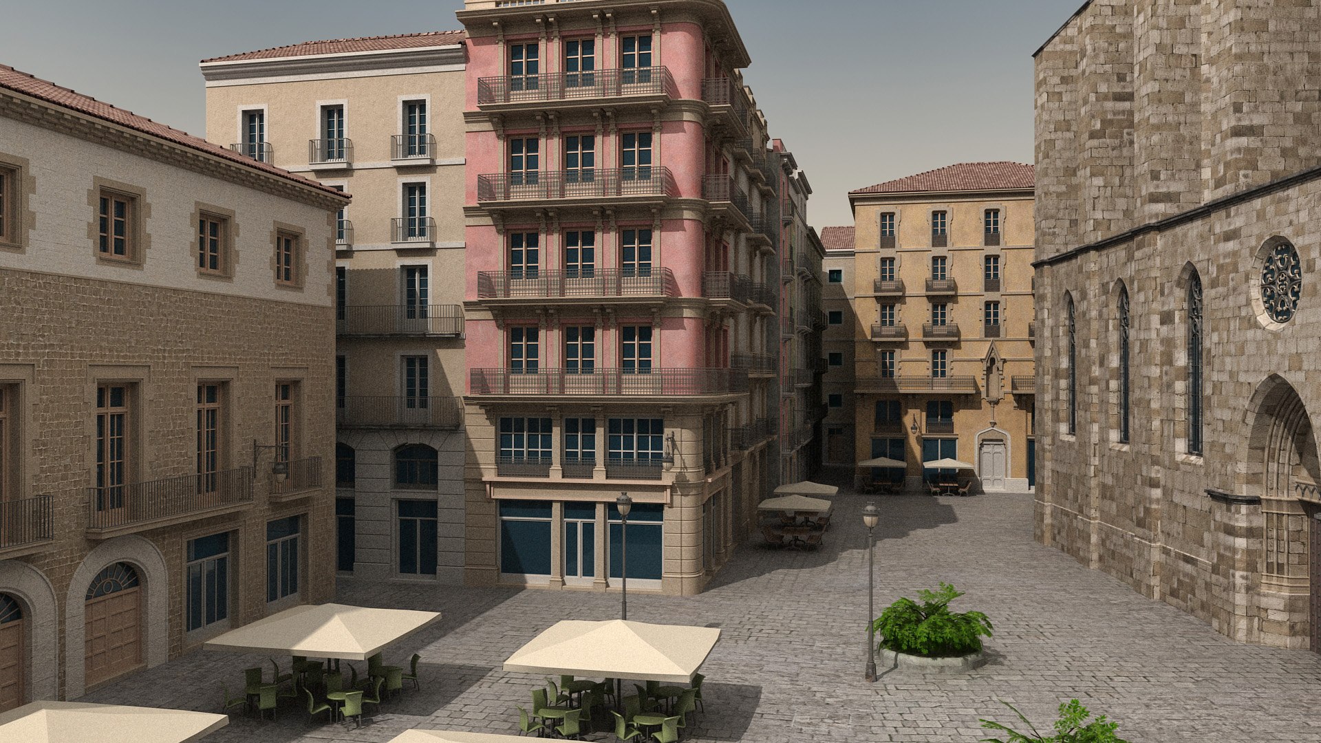 3D Barcelona Scene - TurboSquid 2080335