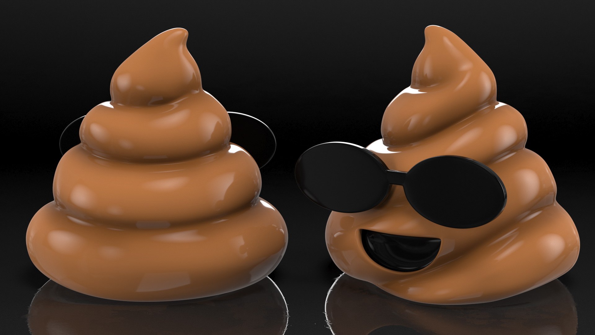 3D Smiling Faces Poop Emoji Collection - TurboSquid 1842536
